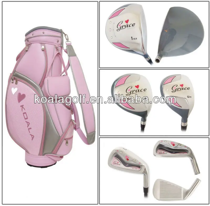 Pink Heart-shape Lady Golf Club Set,Golf Clubs Complete Set For Ladies ...