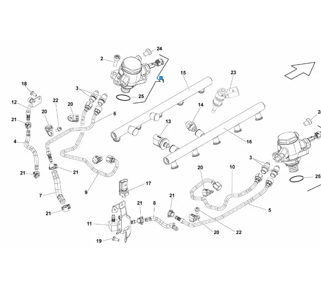 07L127025N High Pressure Fuel Pump for Lamborghini Gallardo