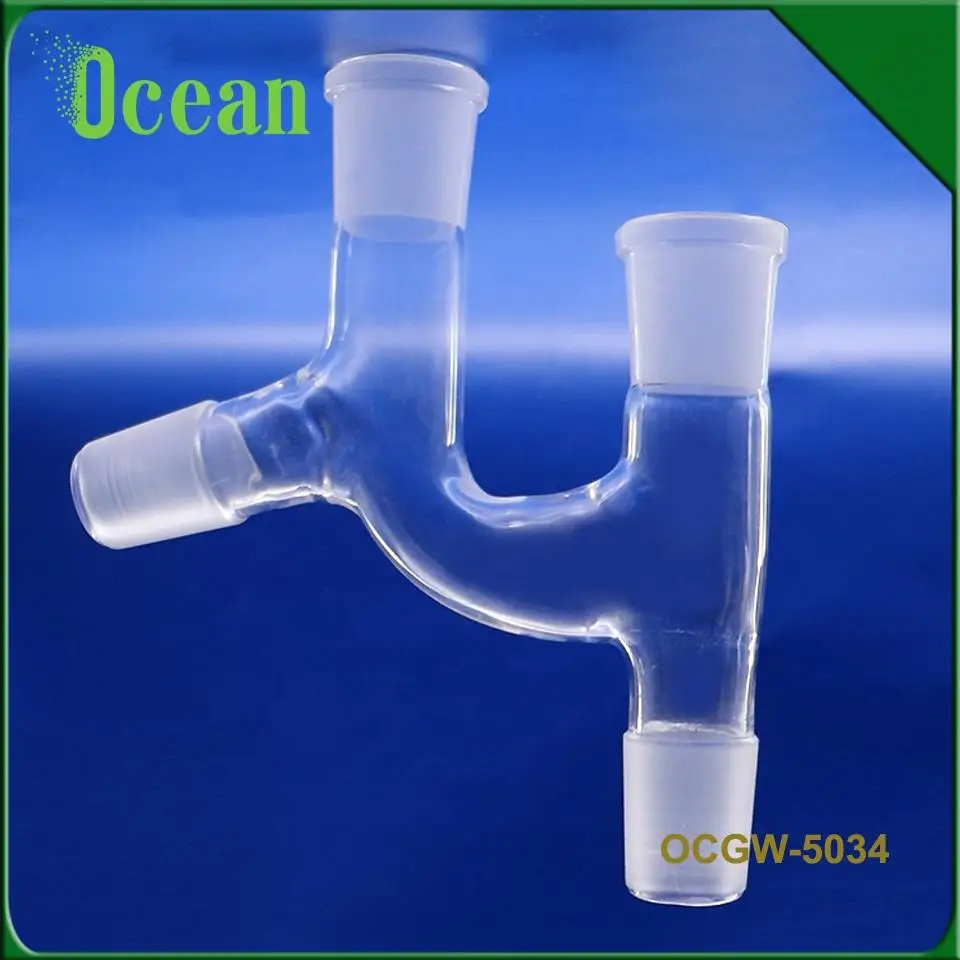 Lab Glassware Distilling Adapter Glass Connecting Tube Synthware ...