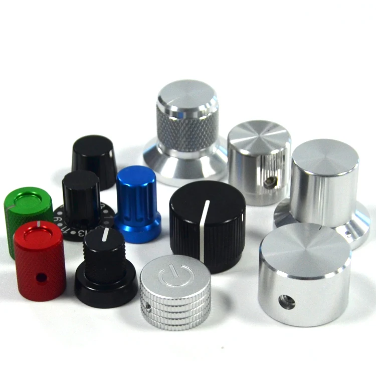 Aluminum Rotary Shaft Button Cap Tone Volume Knob For Encoder Audio ...