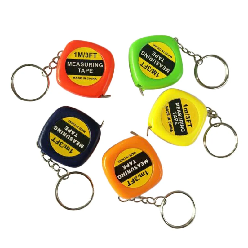 1 Meter 3ft Mini Measuring Key Chain Tape Measure Imperial Promotion ...