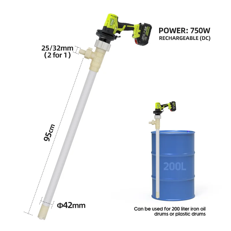 220V Electric 1300W Diesel Fuel Engine Oil Transfer Pump
