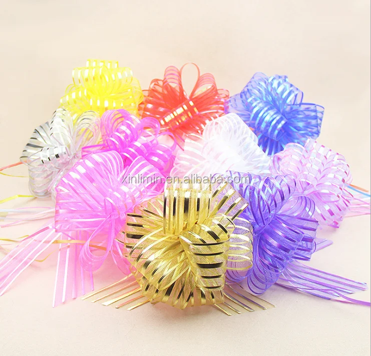 Promotional Package Pre-made Ribbon Decorative Assorted Color Star Bow ...