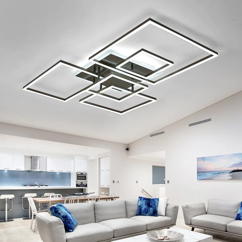 Hot Sales Designer Acrylic Surface Mounted Big House Modern Led Ceiling ...