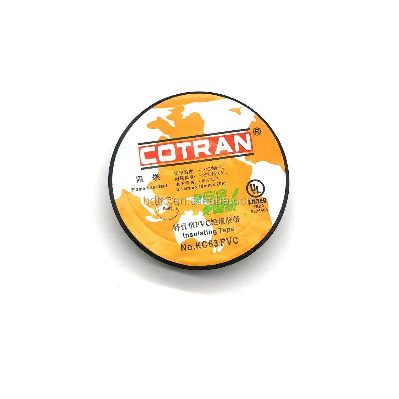 Genuine Cotran Black Pvc Insulating Tape Kc63 - Buy Pvc Bitumen Tape ...