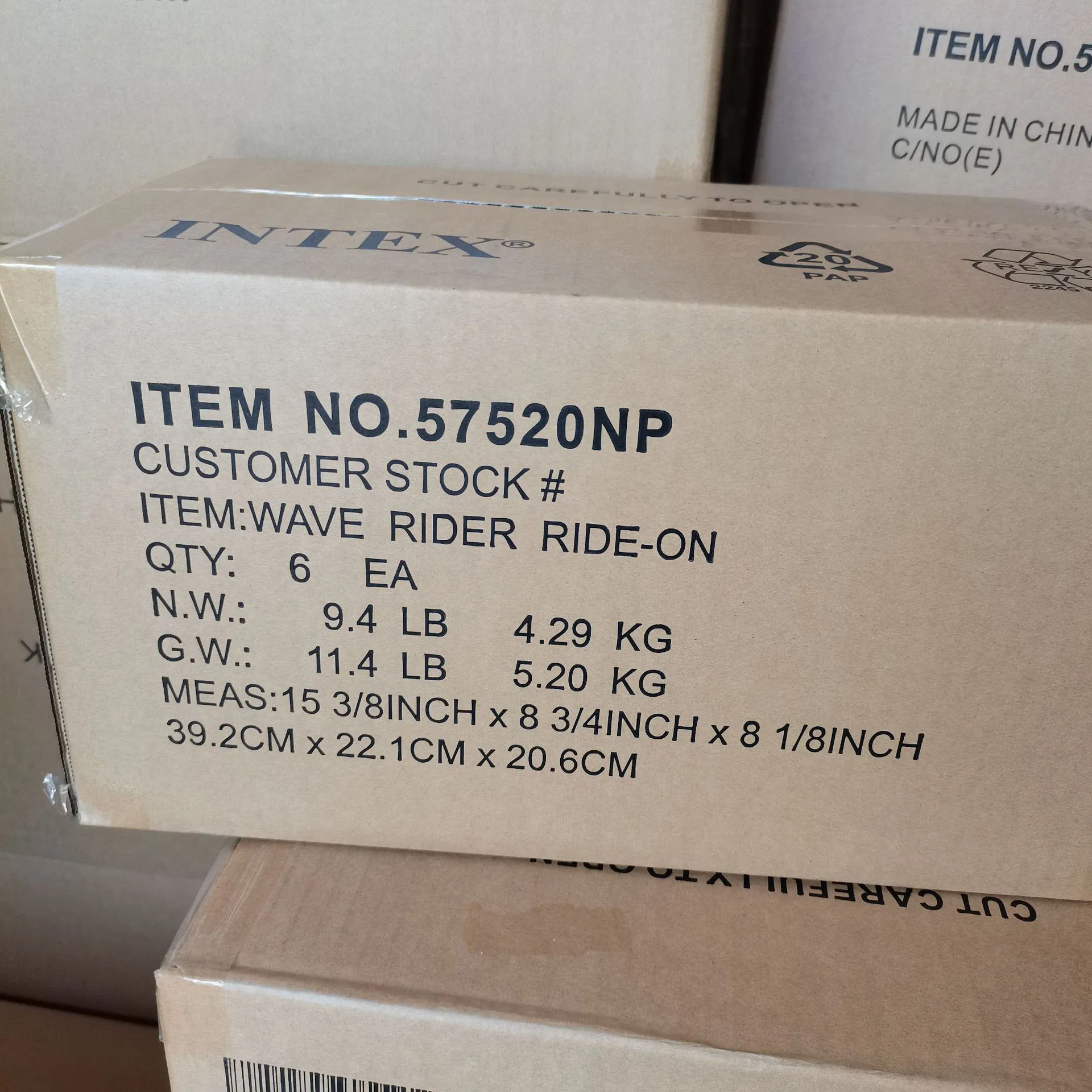 Intex 57520 Children Toy Wave Rider Ride-on With Handle Inflatable ...