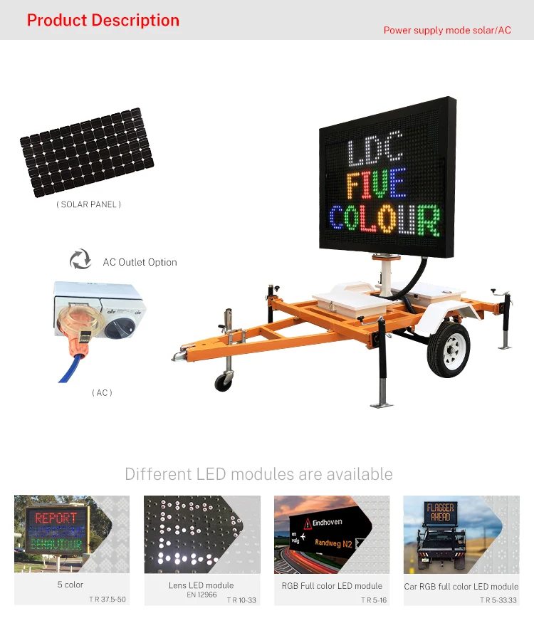 Truck Mounted Led Traffic Road Signs Variable Message Sign Board Vms - Buy Truck Vms Signs ...
