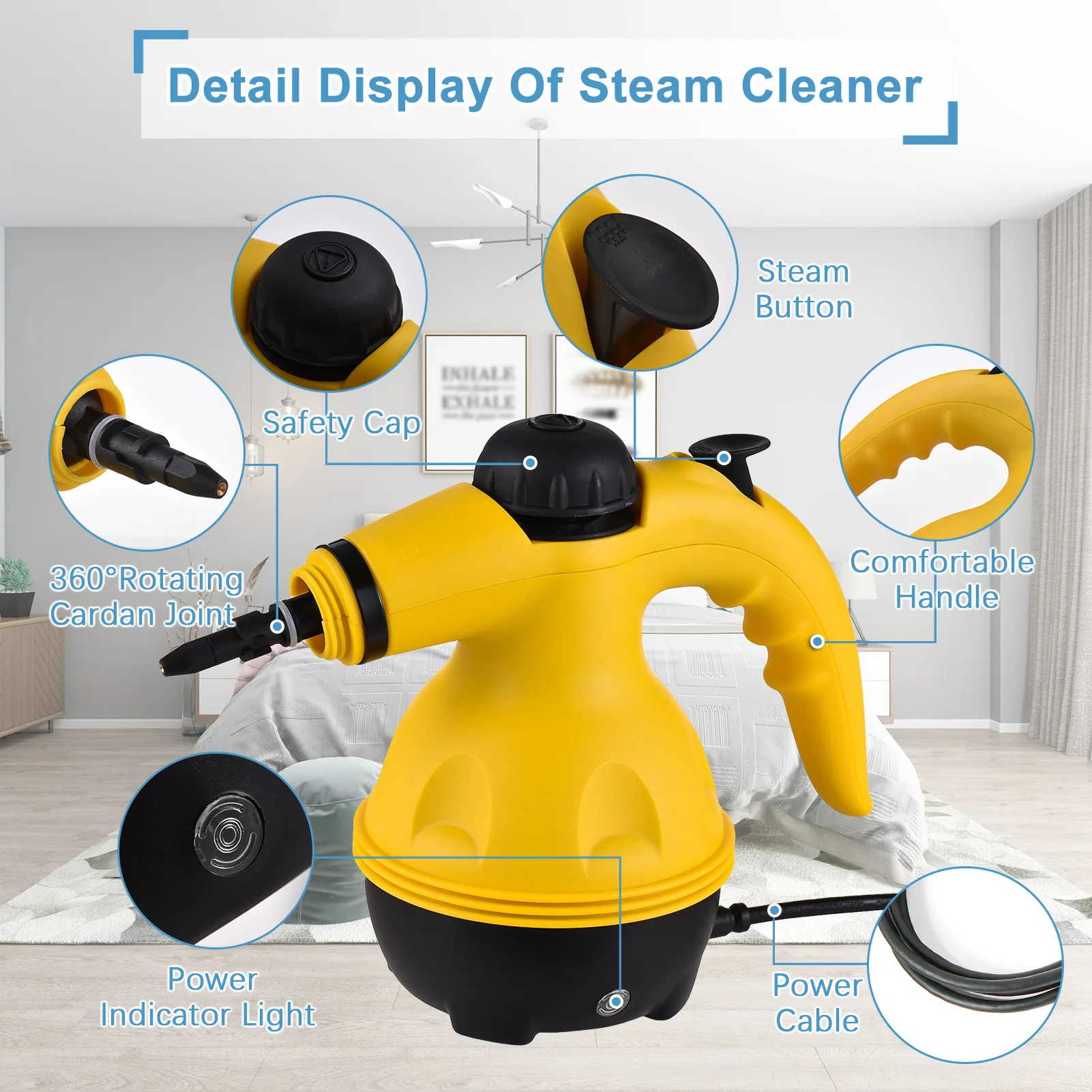 Portable High Pressure Kitchen Steam Cleaner - Effortless Cleaning
