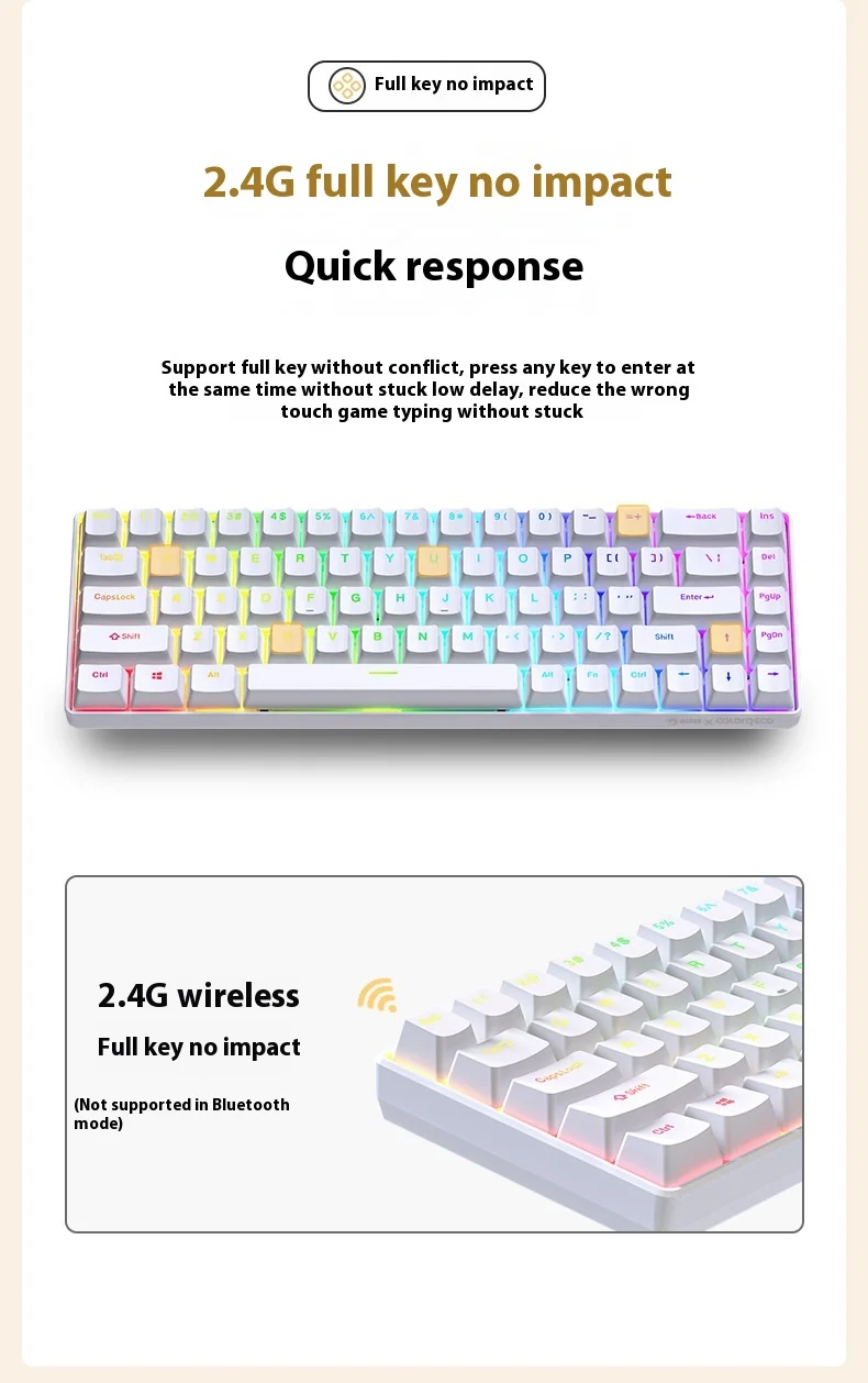 61-Key Electronic Competition Mechanical Keyboard RK Key Line ...