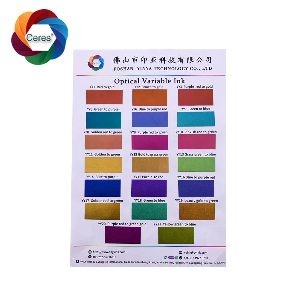 2020 Uv Color Change Ink Optical Variable Ink Screen Printing 100g/pack ...