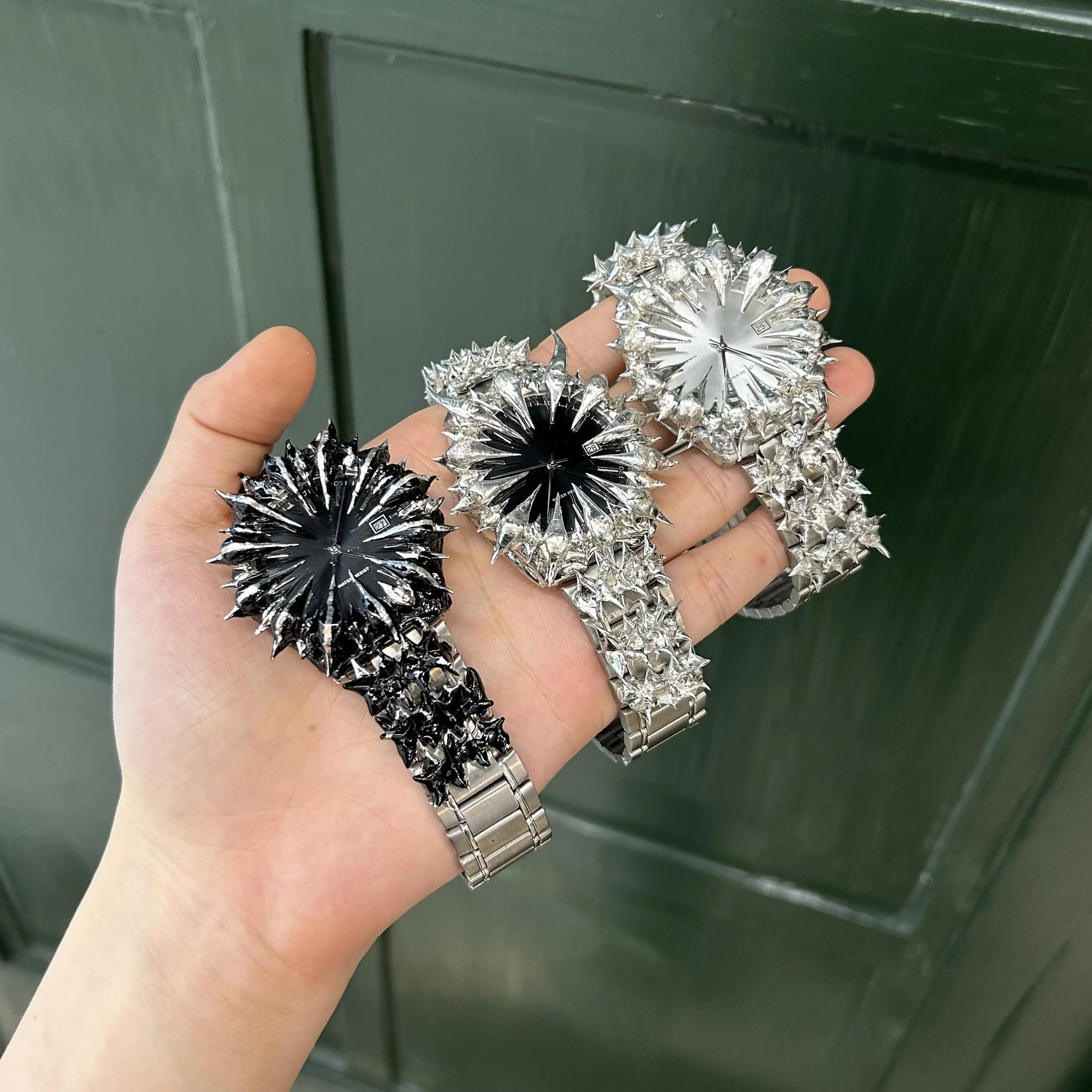 Soldered Goth Stainless Steel Watch - Custom Design, Sapphire Crystal ...