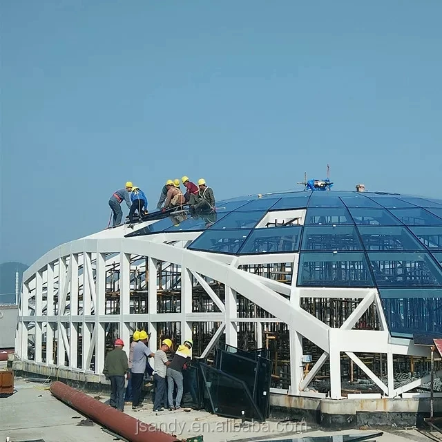 Prefab Steel Truss Structure Glass Skylight Roofing Shopping Mall ...