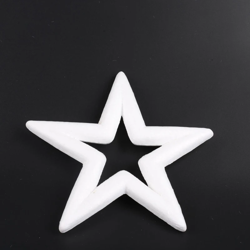 White Snowflake Star-Shaped Resin Flat Backs DIY Craft Styrofoam Foam ...