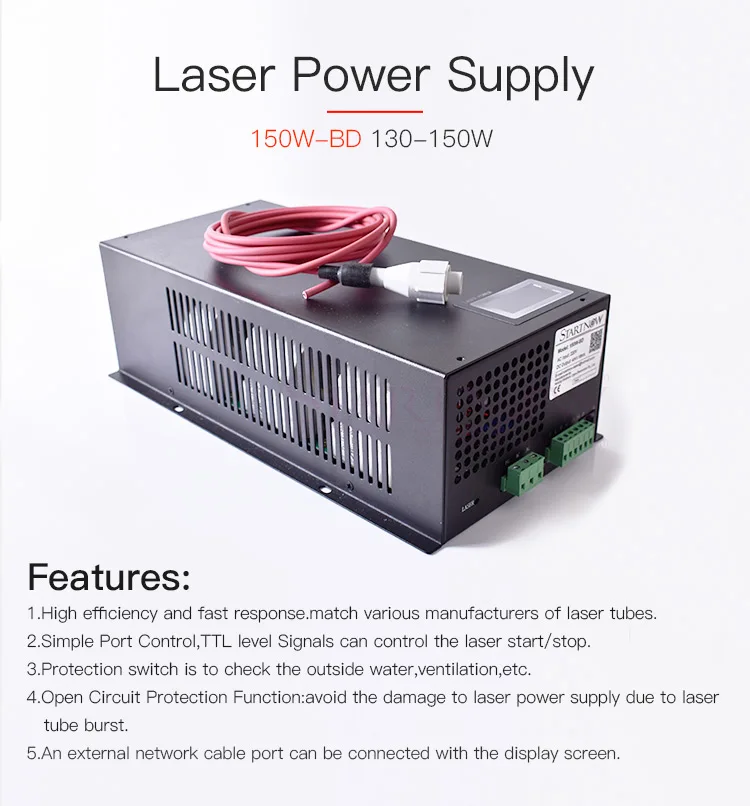 Startnow 150w-bd Laser Power Supply 150w With Display Screen For 130w ...