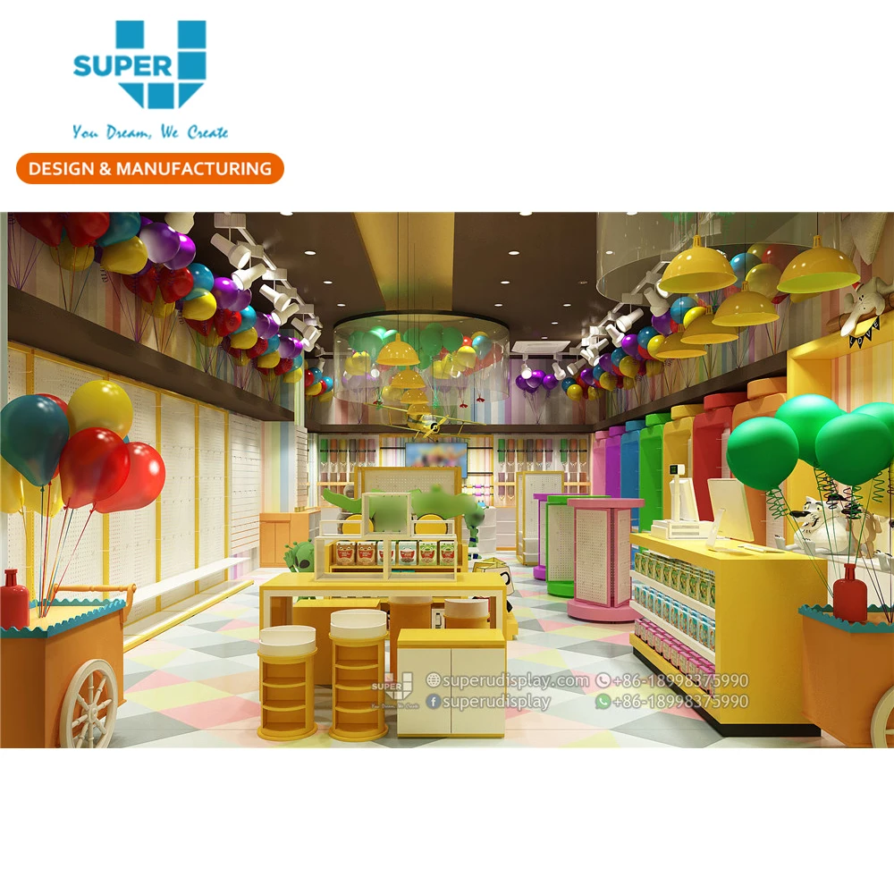 High End Toy Store Fixtures Custom Retail Display Furniture For Kids ...