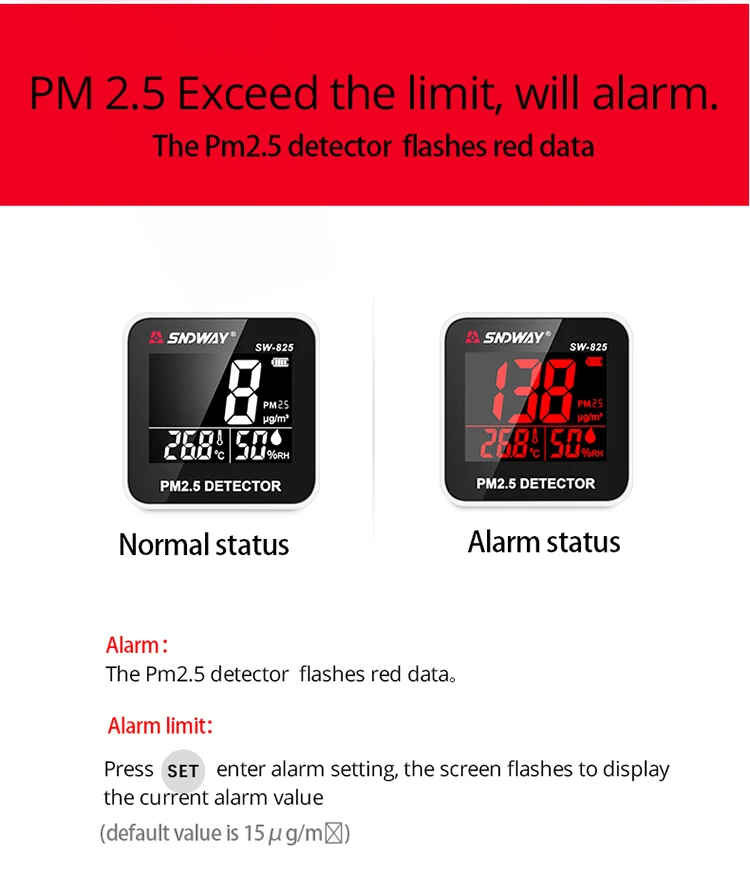 SNDWAY PM2.5 Air Detector - Portable & Accurate Monitor