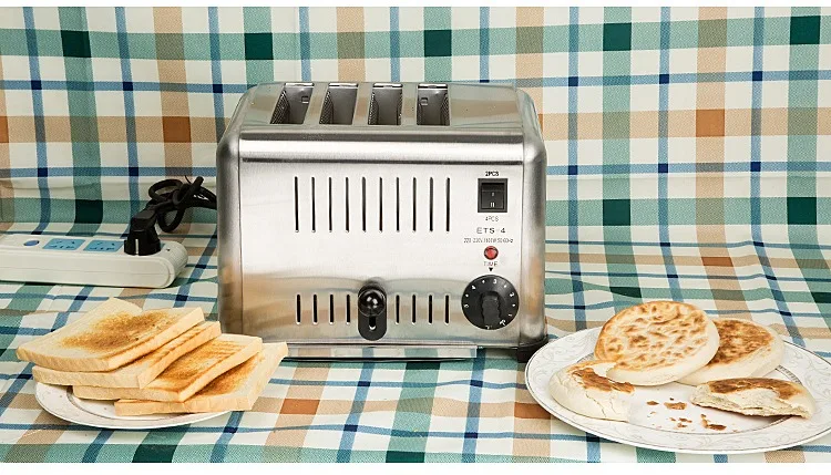 Professional Commercial Toaster Machine 4 Slicers Bread Toast Heater ...