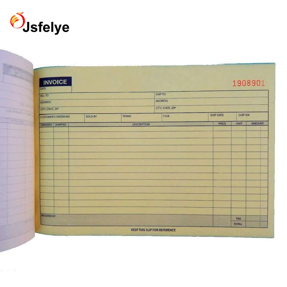 Carbonless Invoice Receipt Record Book - 50 Sets Duplicate
