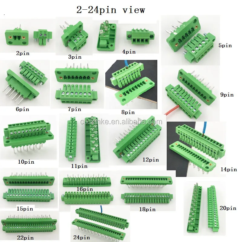 Through Wall Panel Mounted Pluggable Terminal Blocks 3.81mm Pitch ...