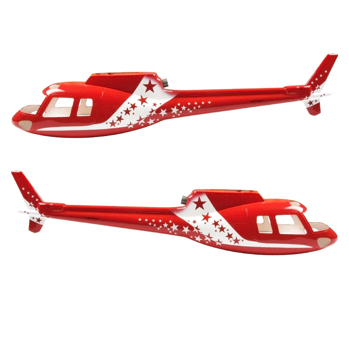 Fiberglass Helicopter Fuselage 500 Size AS350 Ecureuil