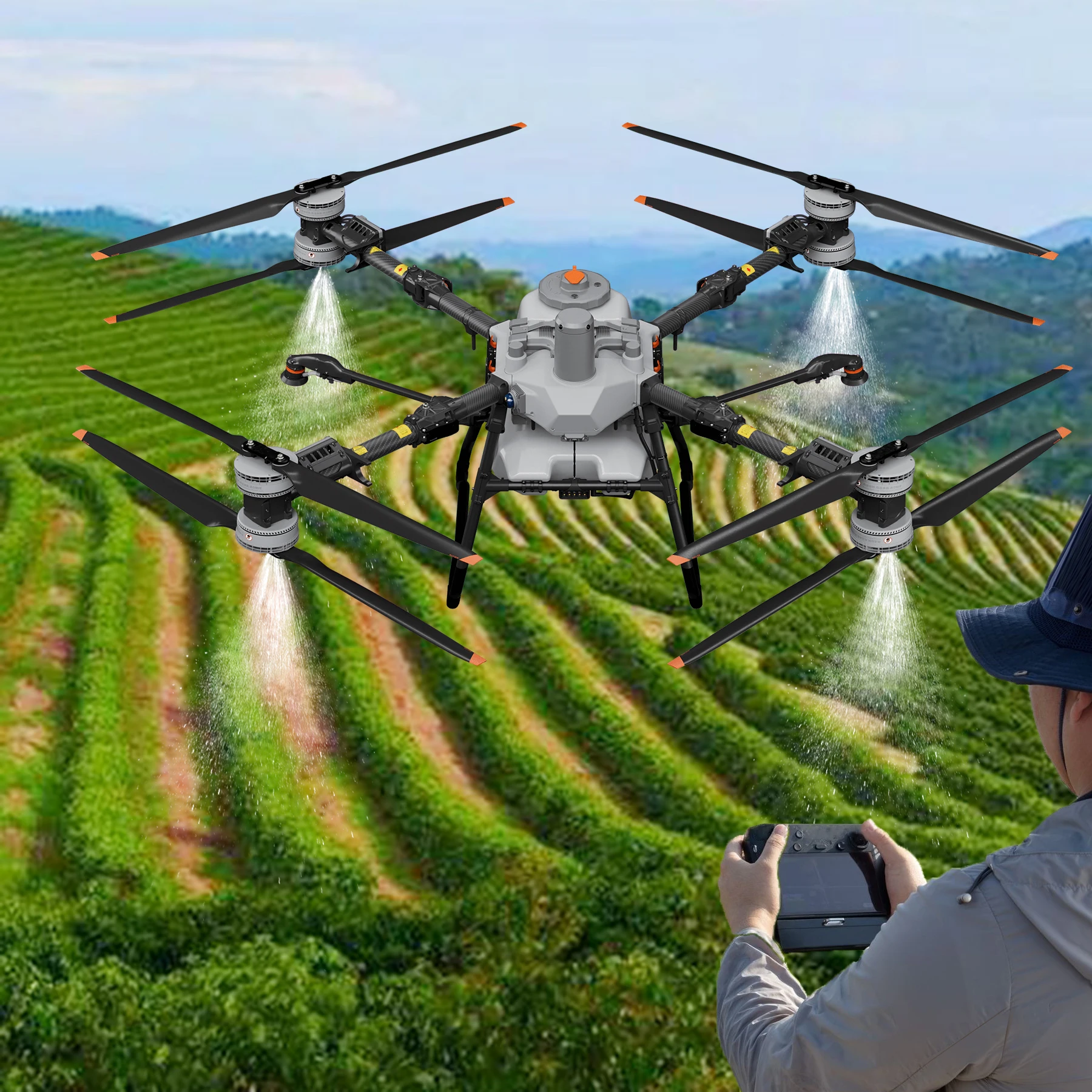 T100 Agricultural Drone - Efficient Seeding & Spraying