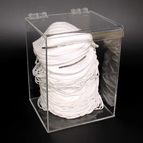 Custom Wall Mounted Clear Acrylic Face Mask Display Dispenser Box - Buy ...