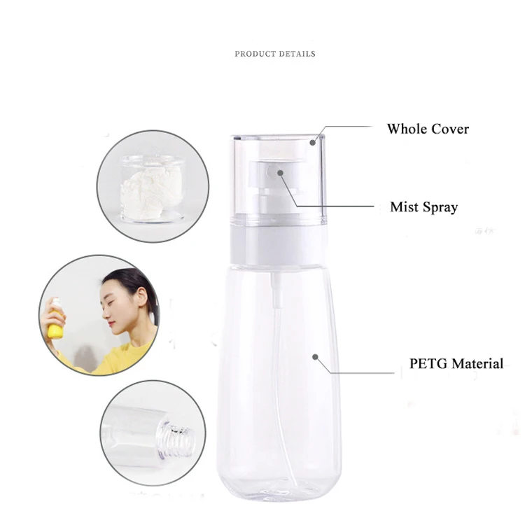 PETG Spray Fragrance Bottle Empty 30ml 60ml 100ml Travel Cosmetic UPG Sub Small Fine Mist ...