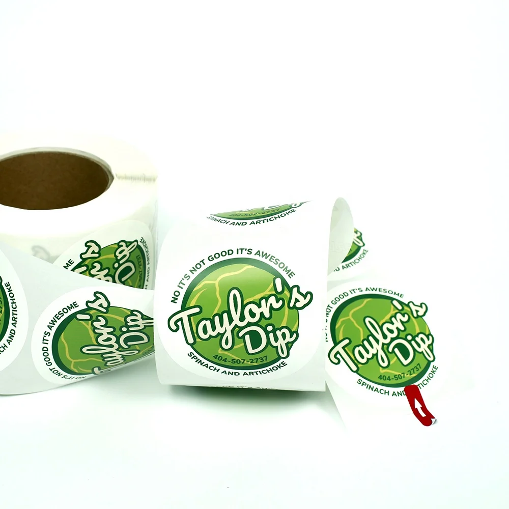 Personalized Biodegradable Circle Adhesive Labels Printing 5cm Round ...