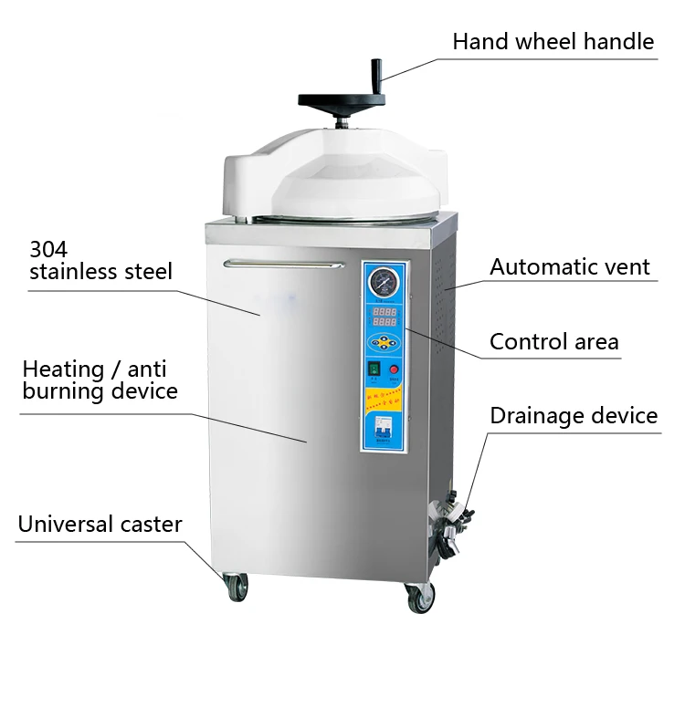 Drawell Hand Wheel Digital Autoclave Sterilization Machine High ...