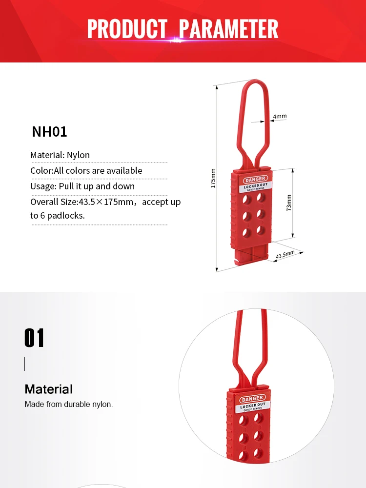 Insulated Nylon Lockout Hasp - Secure Electrical Devices