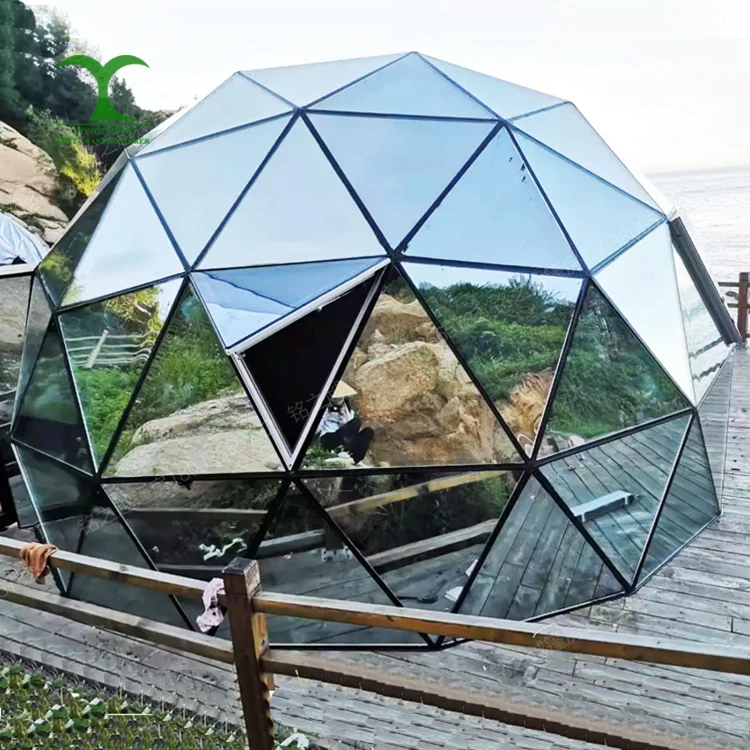 Geodesic Dome Tent Hotel Luxury Glamping Igloo Mirror Tempered Glass ...