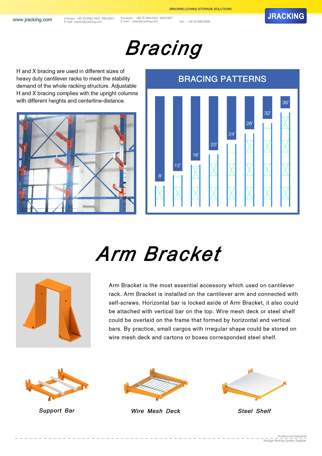 Adjustable Equipment Supply Chain Storage Racking Cantilever Rack For ...
