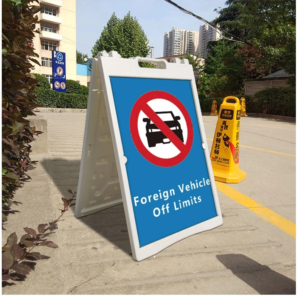 White/Grey Folding Custom Sandwich Board Advertising Sign A-Frame Board ...