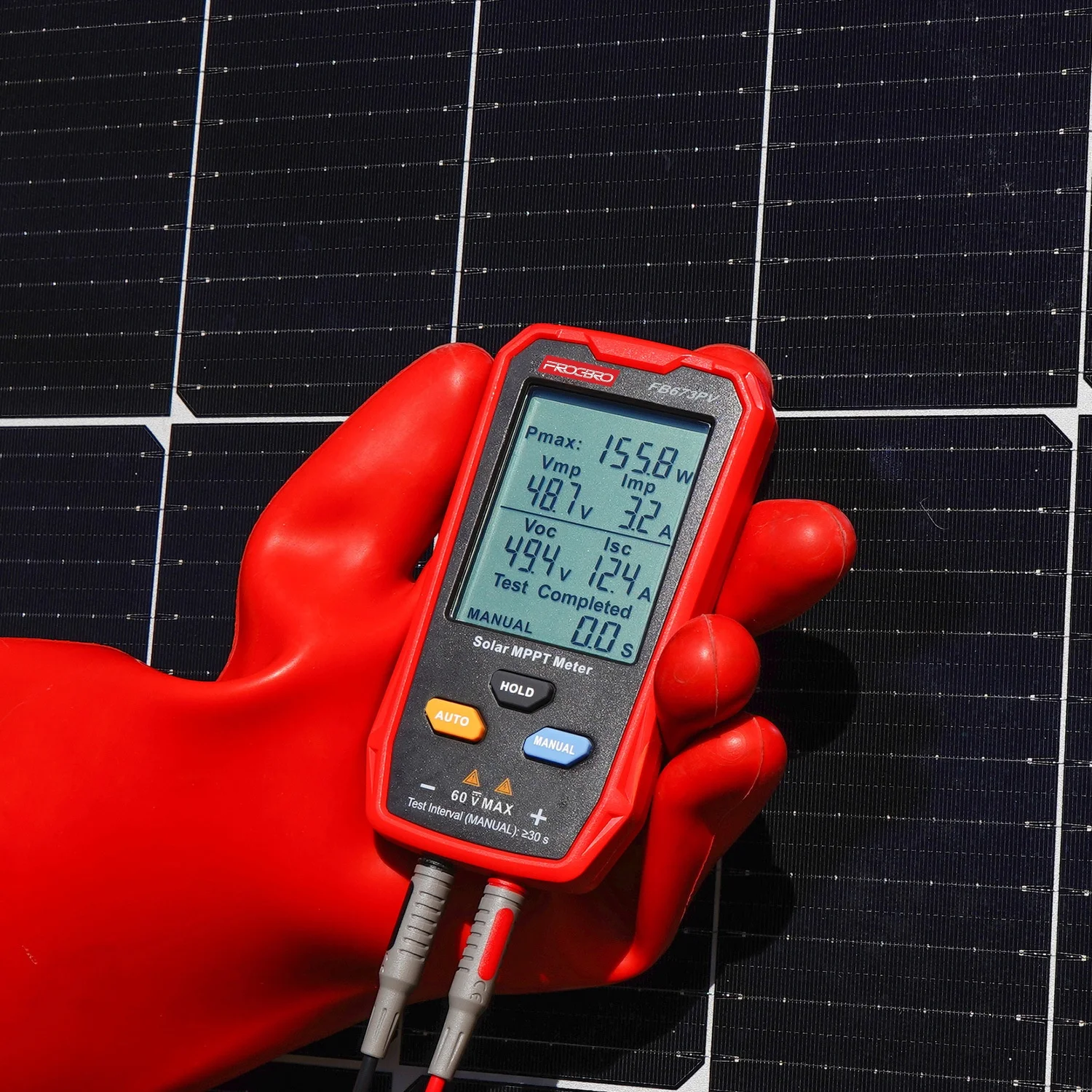 FB673PV LCD Display Smart MPPT Solar Panel Tester Meter Energy Systems ...