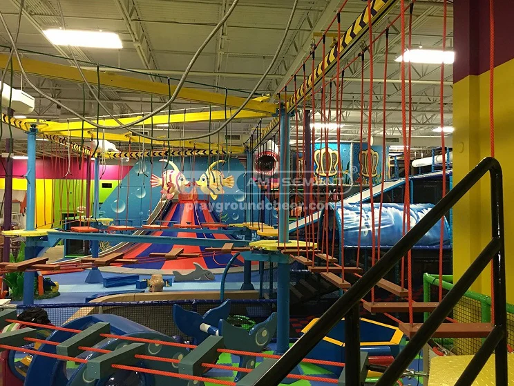 Customized Indoor High Rope Adventure Park Equipment
