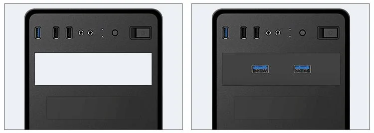 Pc Case Front Panel Dual Usb 3.0 Port+type C+power Switch+reset Switch ...