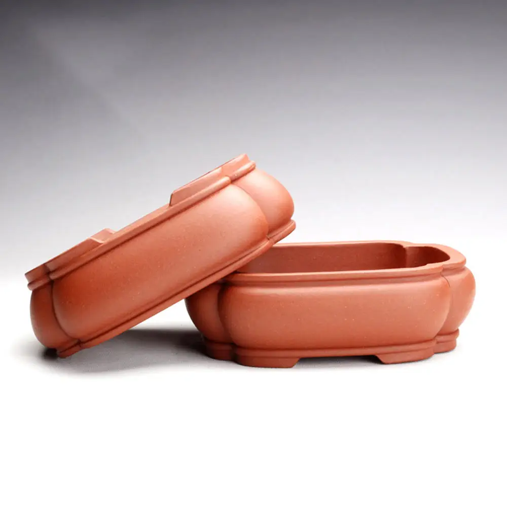 Traditional Ceramic Bonsai Pot - Vintage Yixing Style