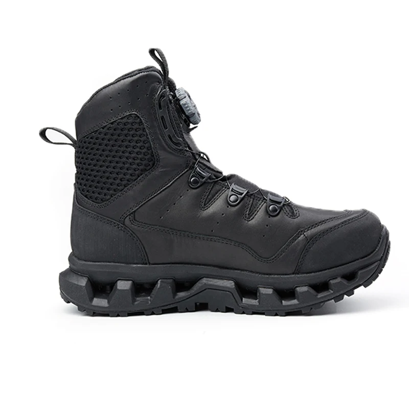 Hanagal Combat Tactical Amphibious Tactical Black Fasten Lacing Boot ...