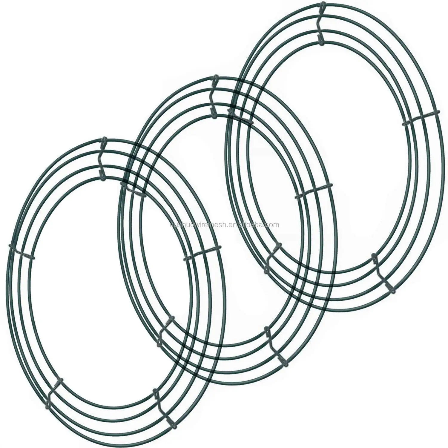 4 Coils Metal Wire Wreath Rings Wire Wreath Frame For Christmas - Buy ...