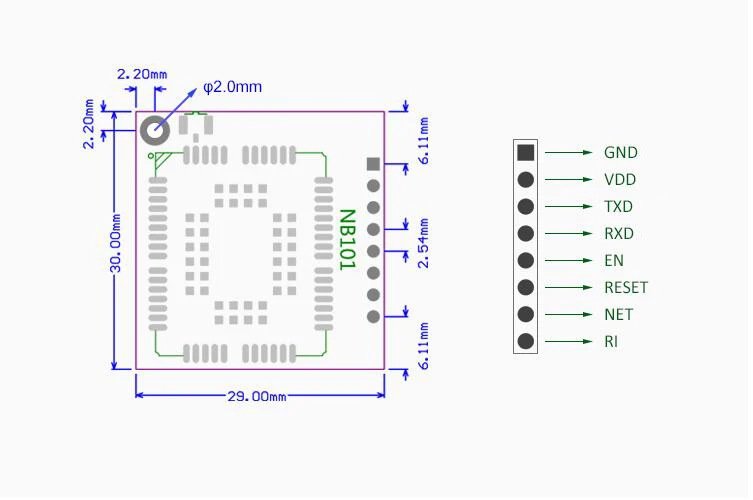Quecte NB-IOT Module BC95 - Development Board for LTE Cat NB1