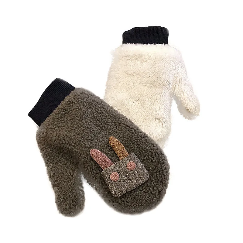 Wholesale Cute Lovely Warm Wool Outdoor Riding Mittern With String ...