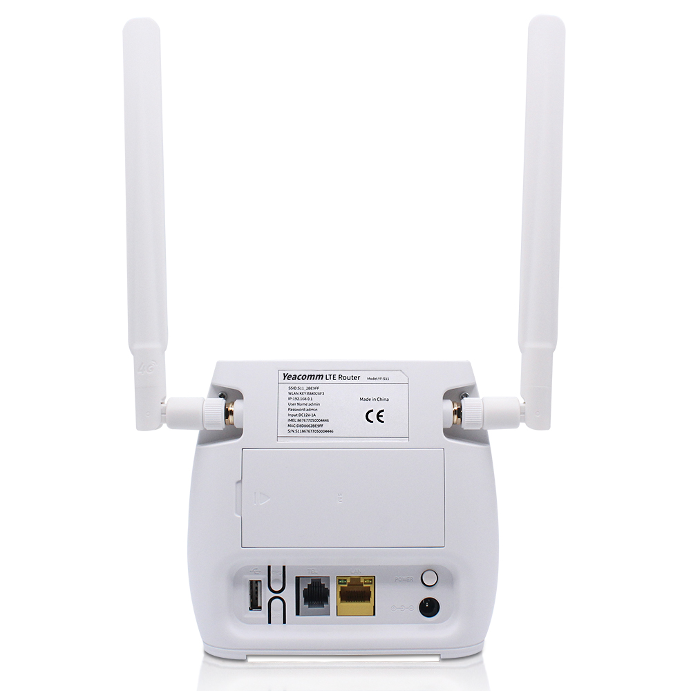 Yeacomm S11 4g Lte Wireless Router With Sim Slot, 300mbps Max