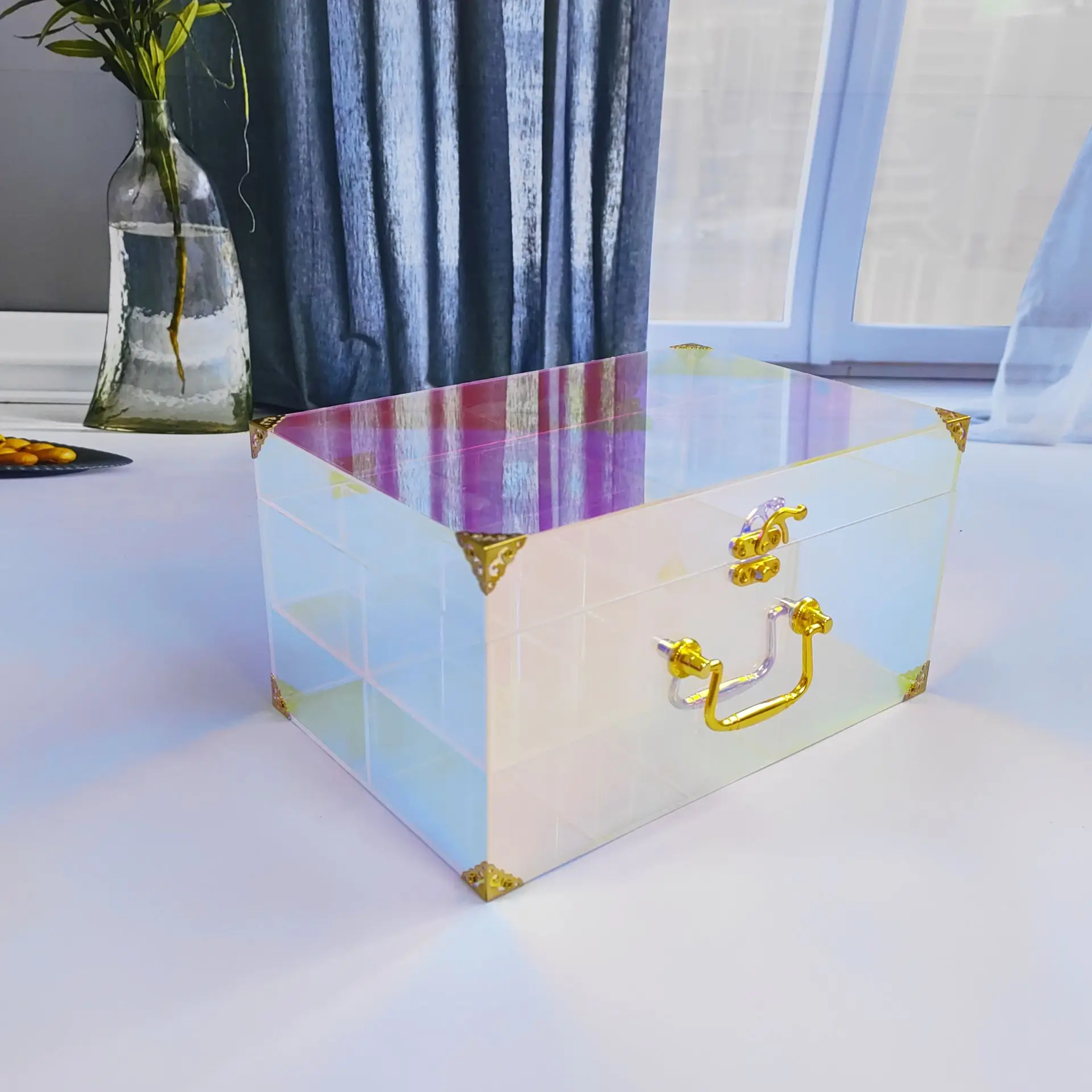 Custom Acrylic Jewrly Box Carring Case Colorful Acrylic Makeup ...