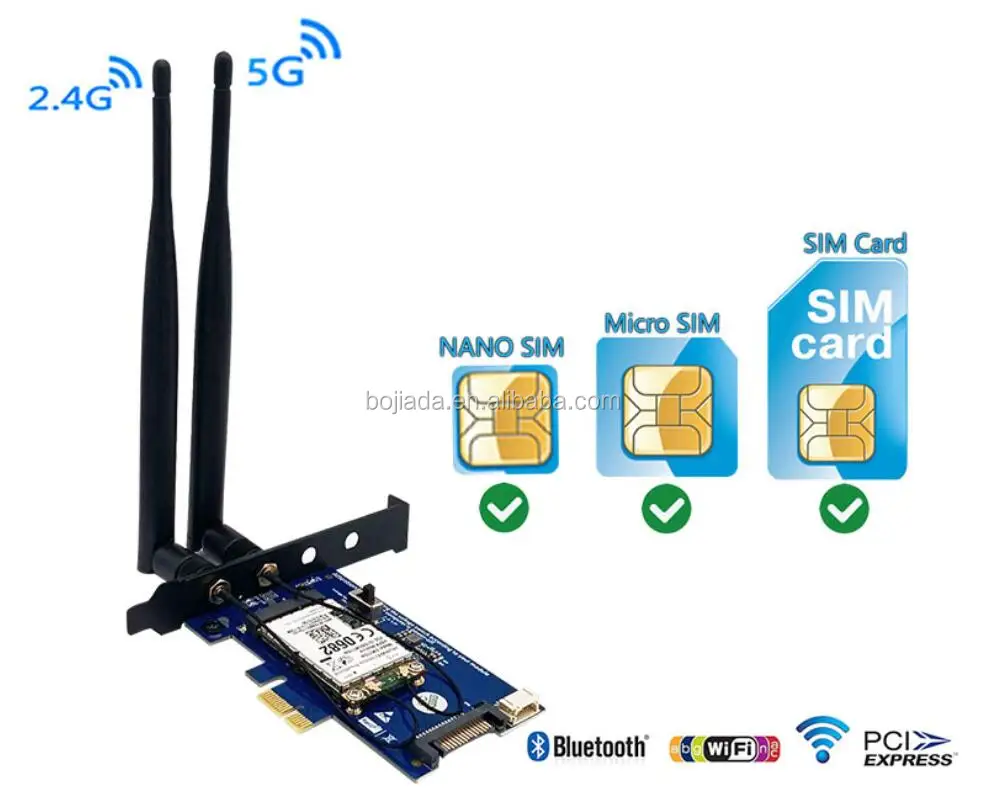 Pci Express Pci-e 1x To Mini Pci-e Pcie 52pin Wireless Adapter Card ...