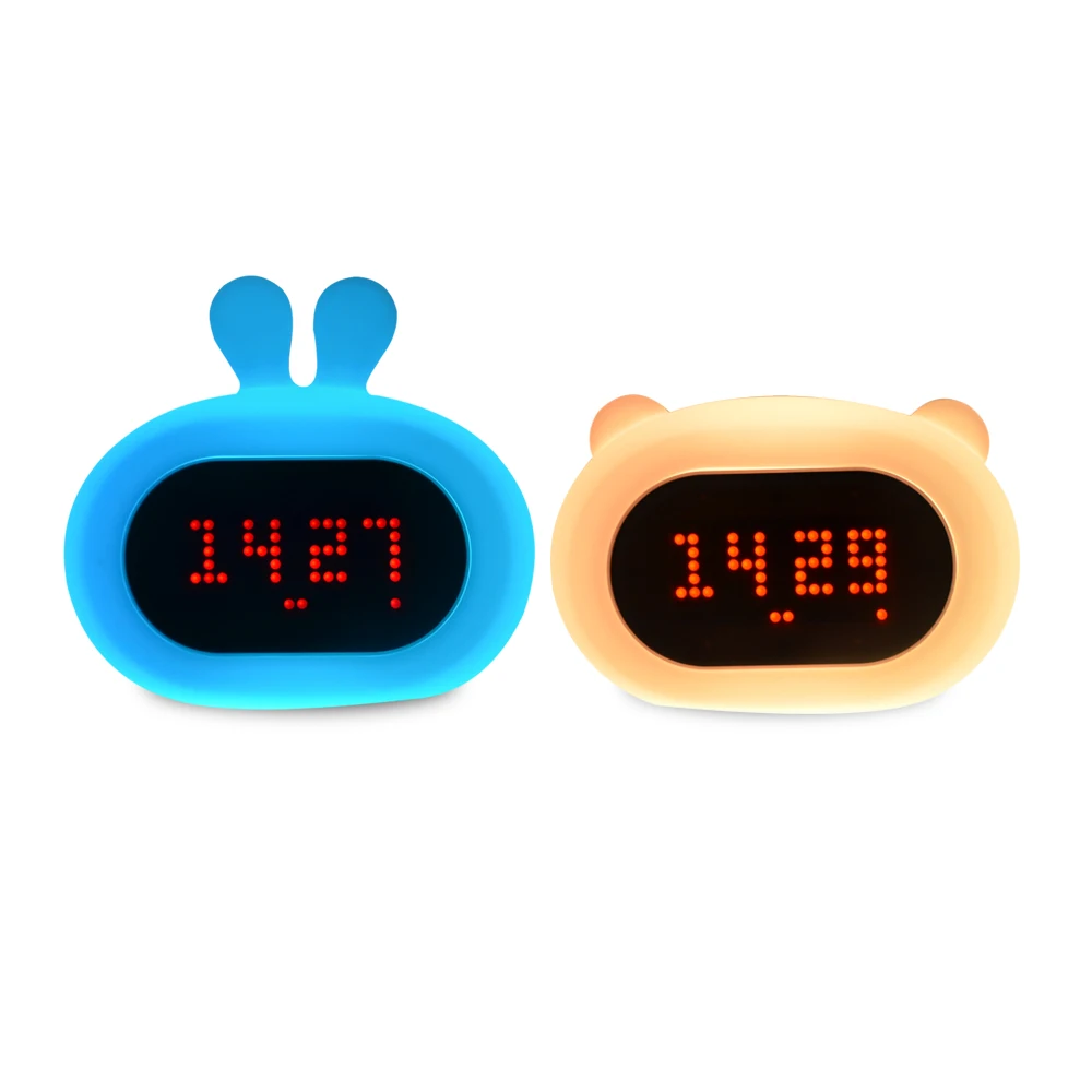 Bunny reloj de luz de la noche automáticamente el cambio de Color LED ...