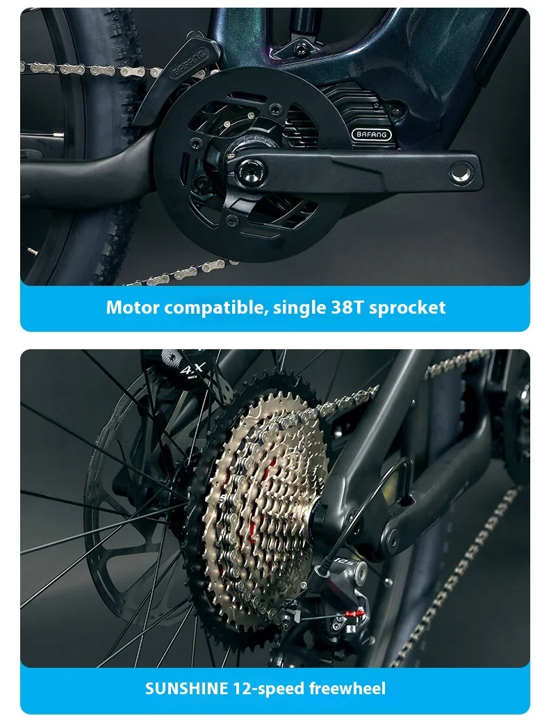 2025 EM10 Carbon Fiber Frame Electric Mountain Bike M560 500W/720Wh ...