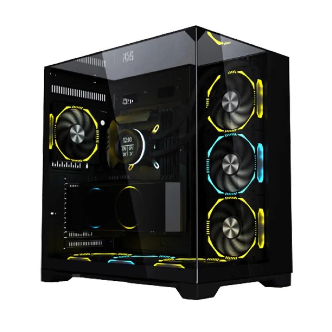 Custom Desktop Gaming PC Case - Transparent Tempered Glass