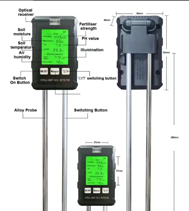 6in1 Intelligent Soil Tester - Ideal for Agriculture & Gardening