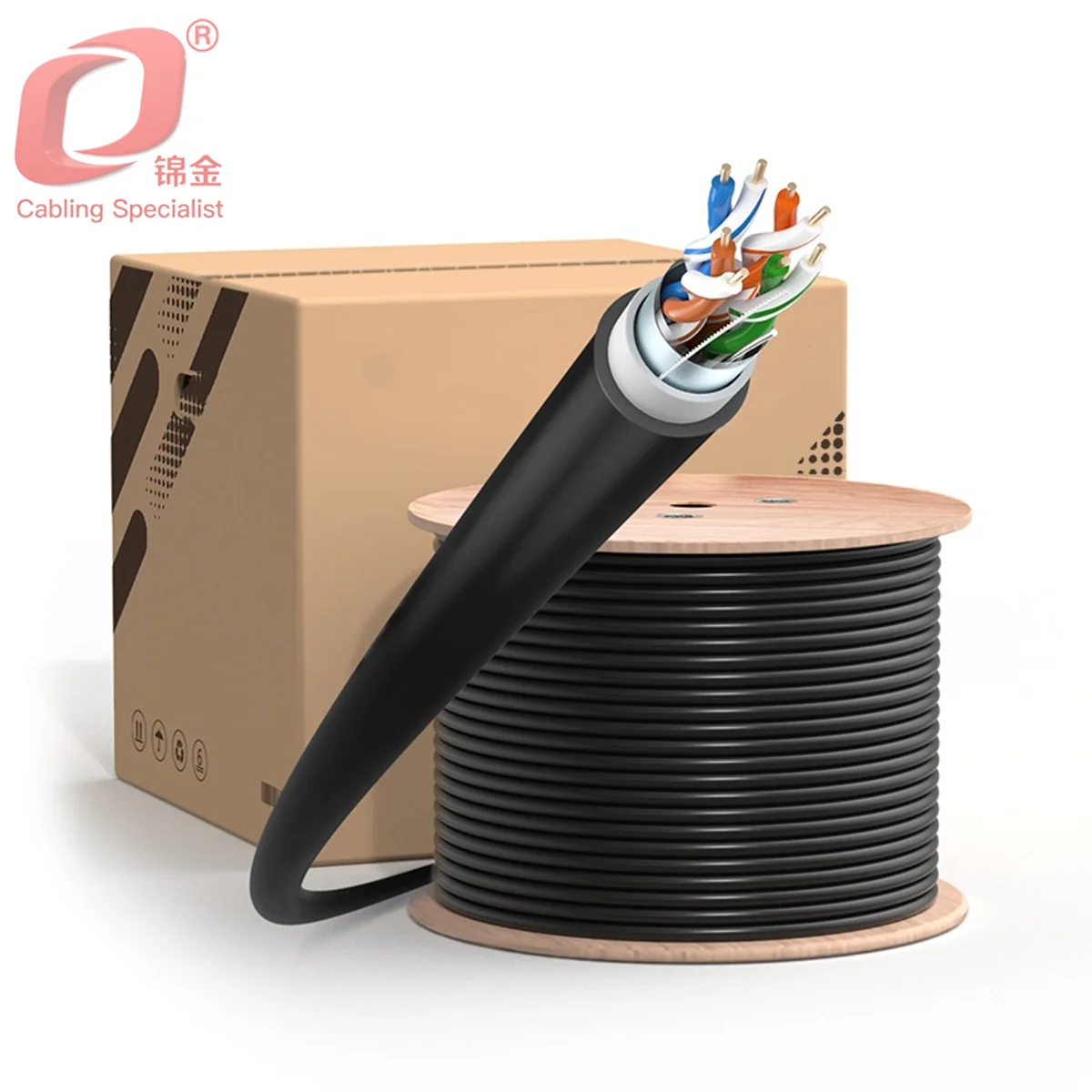 8-Core Indoor LAN Cable with 305m PVC Jacket 100m Cat6 UTP Cable Reel ...