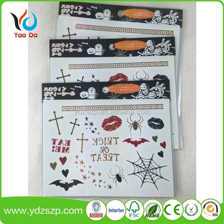 Halloween Body Tattoo Sticker Set - Buy Tattoo Sticker,Body Tattoo ...